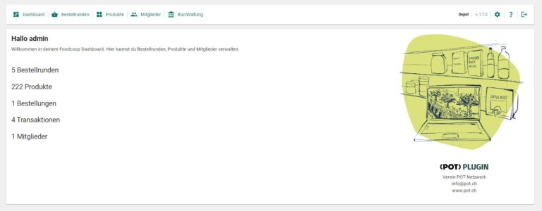 Dashboard – POT Plugin